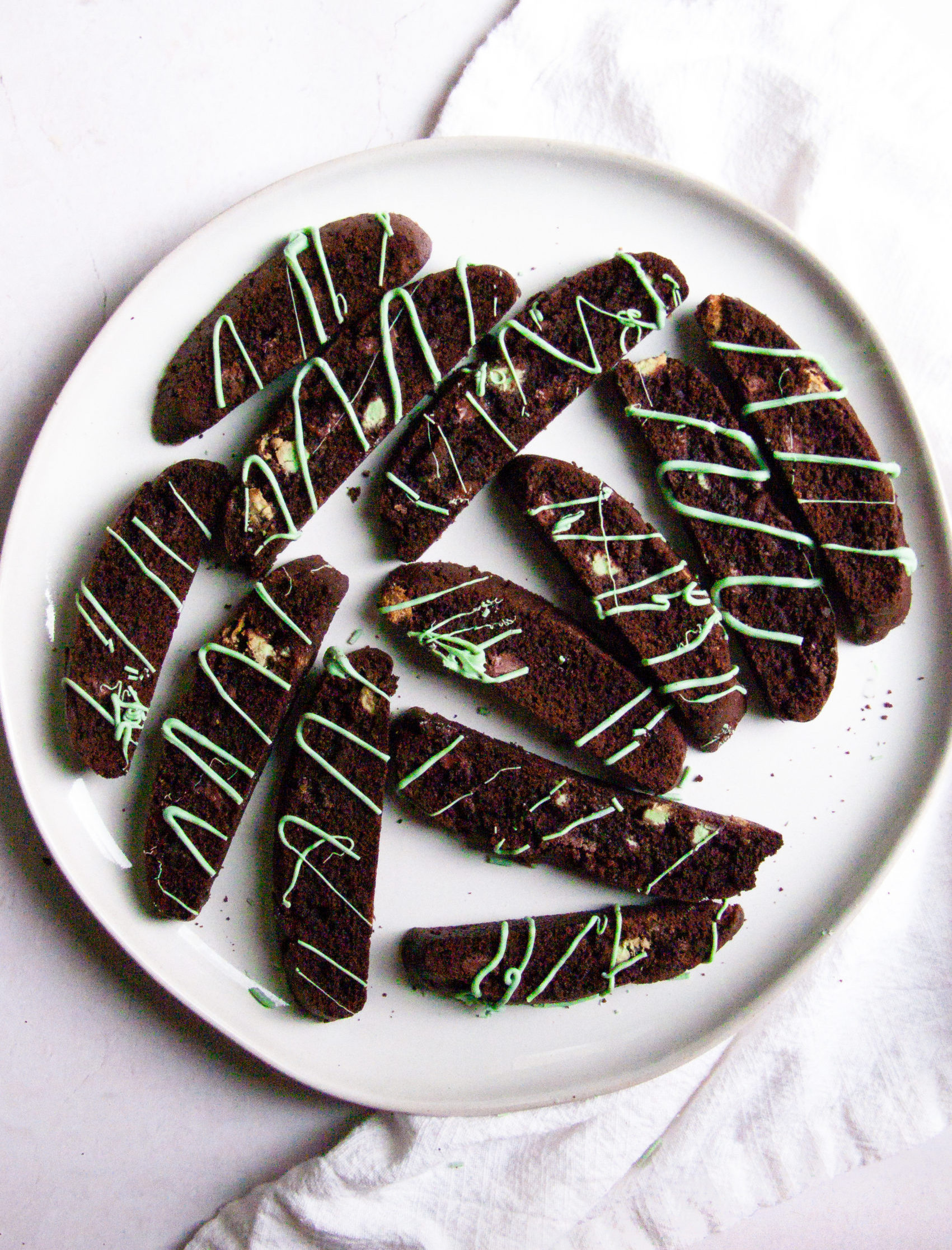 Chocolate Mint Biscotti - Dishing with Delaney